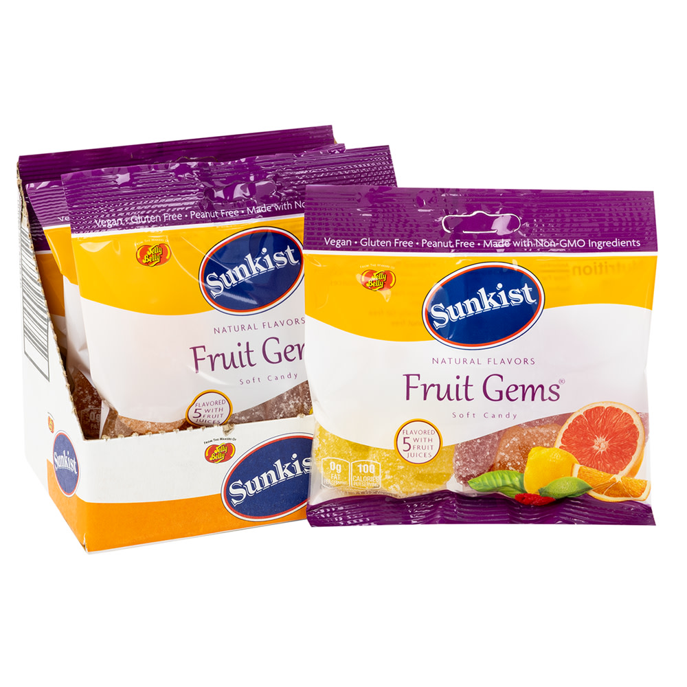 Sunkist Fruit Gems 3.1 oz Bag | Nassau Candy