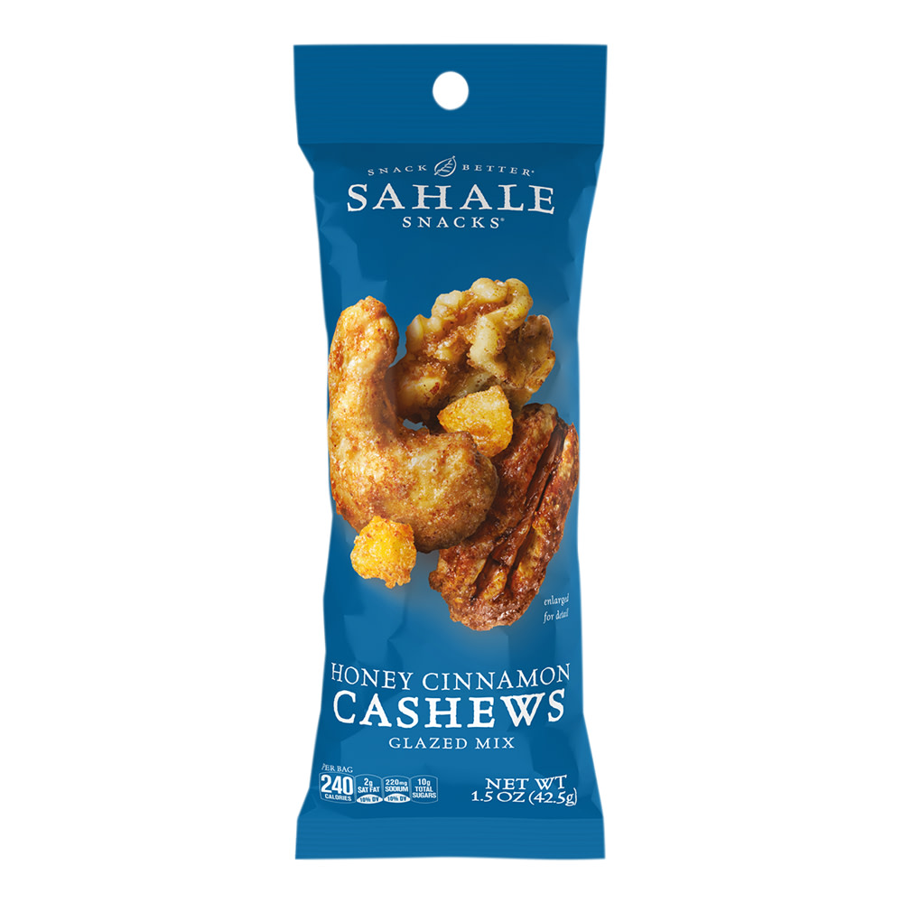 Sahale - Cashews Honey Cinnamon - 1.5oz | Nassau Candy