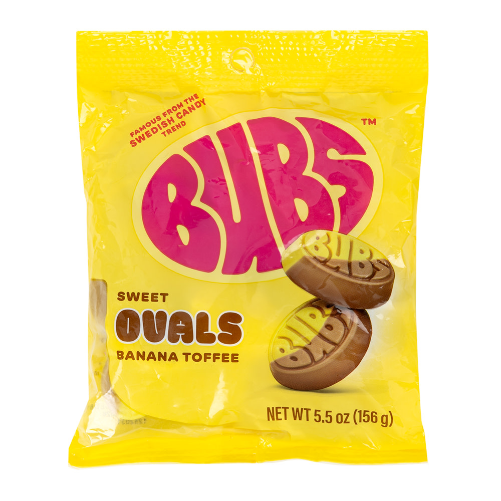 BUBS Sweet Ovals Banana Toffee Peg Bag | Nassau Candy