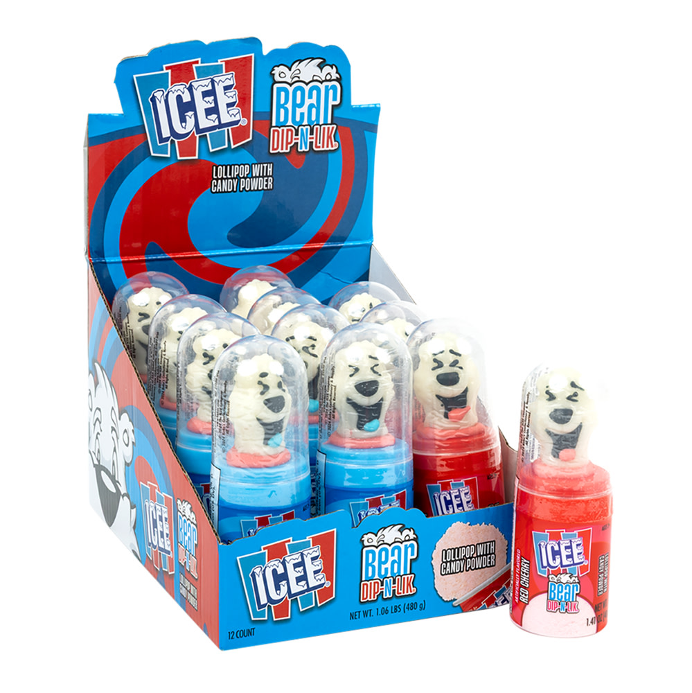 Icee Bear Dip-N-Lik Lollipop With Candy Powder 1.4 oz | Nassau Candy