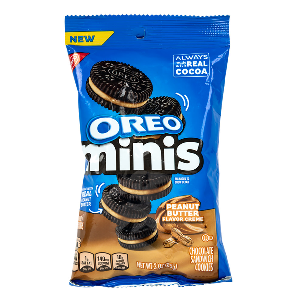 Oreo Peanut Butter Minis 3 oz Peg Bag | Nassau Candy