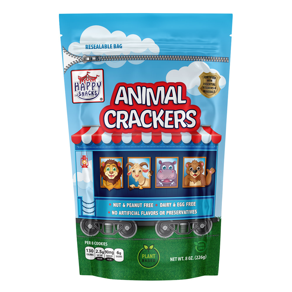 Happy Snacks Animal Crackers 8 oz Pouch | Nassau Candy