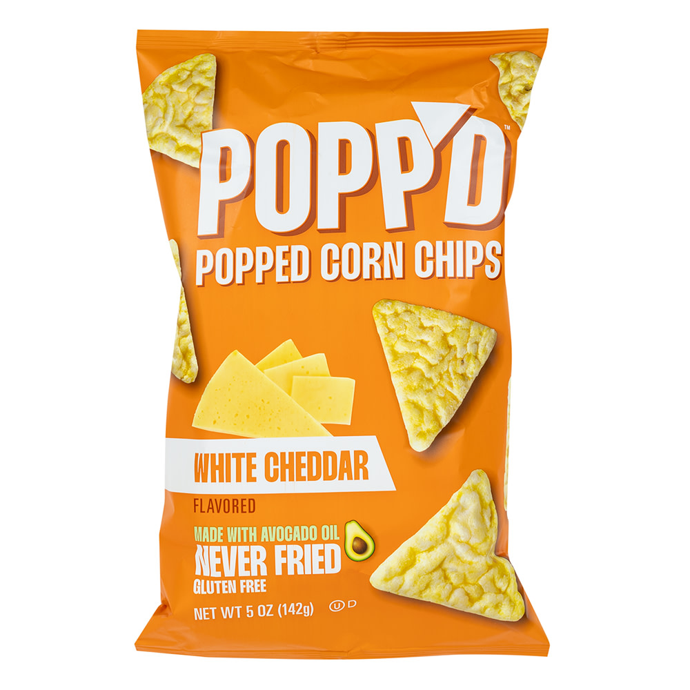 Popp'd - Popcorn Chips White Cheddar - 5oz | Nassau Candy