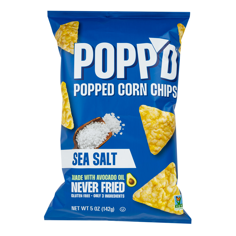 Poppd Munchies Popped Corn Chips Sea Salt 5oz Bag 12 Pack | Nassau Candy
