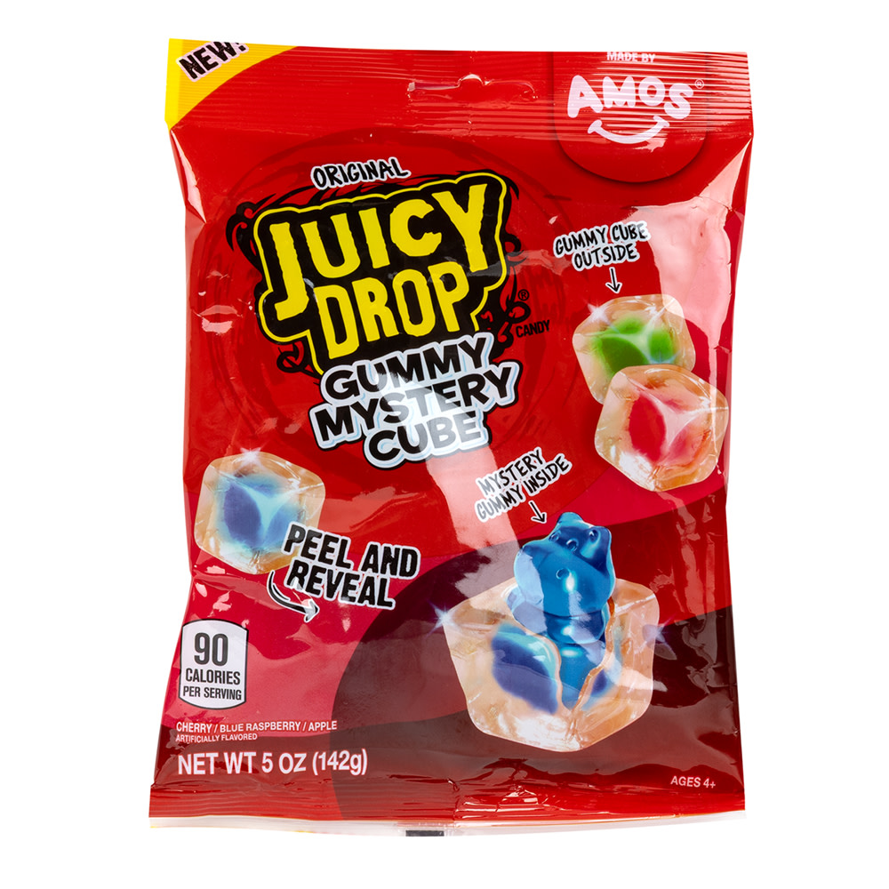 Juicy Drop Original Gummy Mystery Cube 5 oz Peg Bag | Nassau Candy