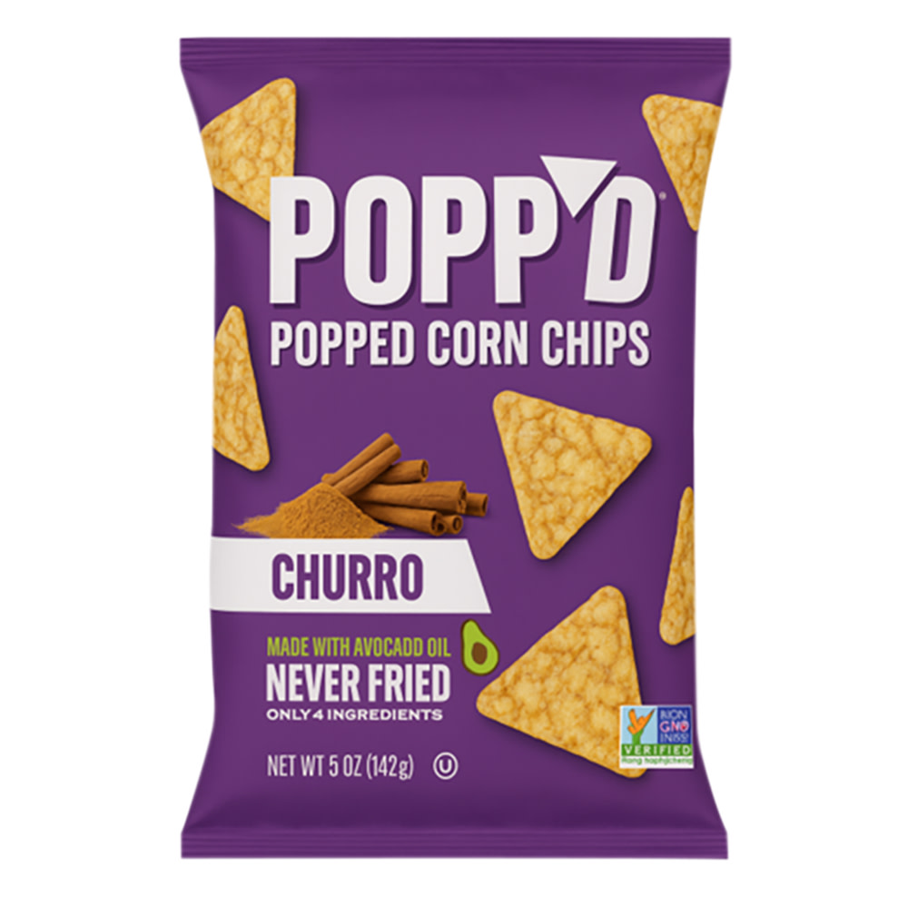 Popp'd - Popcorn Chips Churro - 5oz | Nassau Candy
