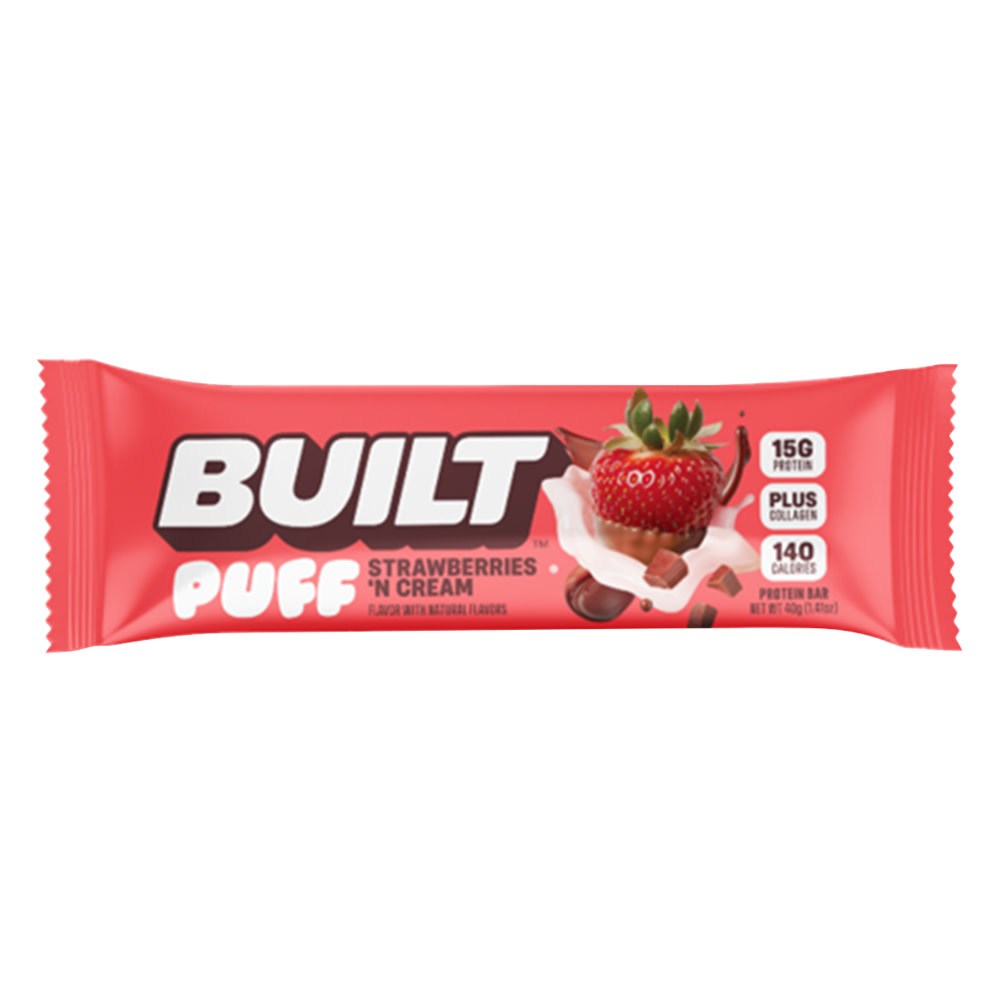 Built Puff Strawberries n' Cream 1.41 oz Bar | Nassau Candy