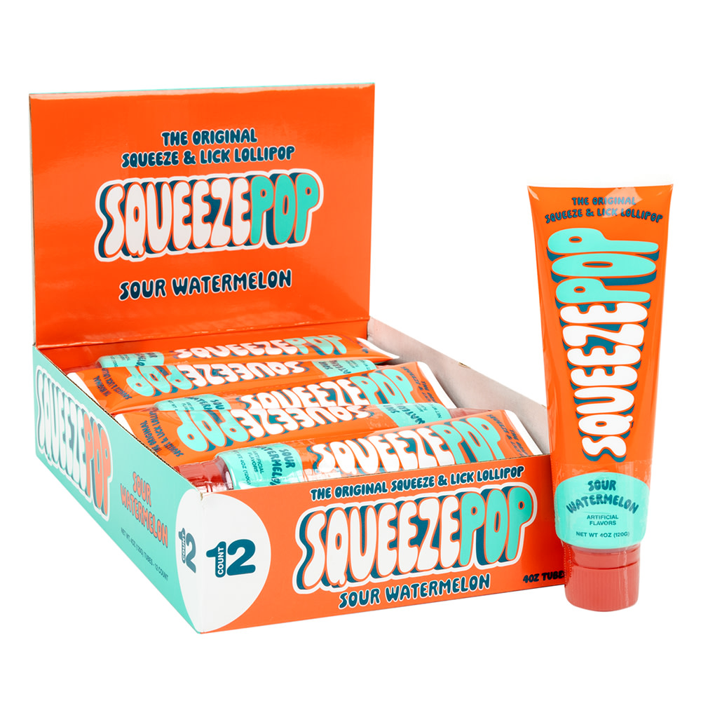 Squeeze Pop Sour Watermelon 4 oz Tube | Nassau Candy