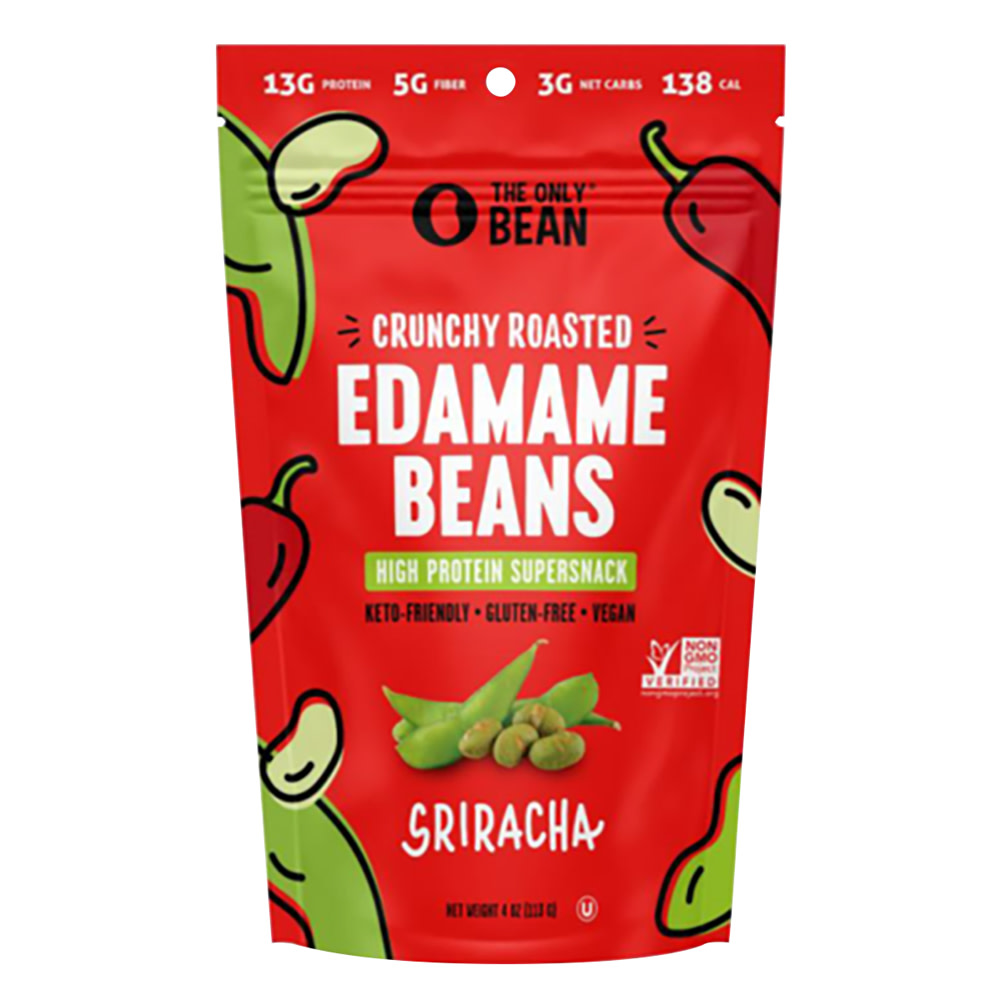 The Only Bean Edamame Beans Sriracha 4oz Bag | Nassau Candy