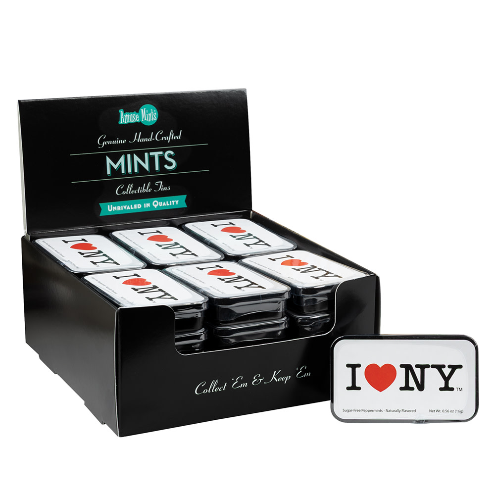 Amusemints I Love NY Sugar Free Peppermint Mints 0.56 oz Tin | Nassau Candy