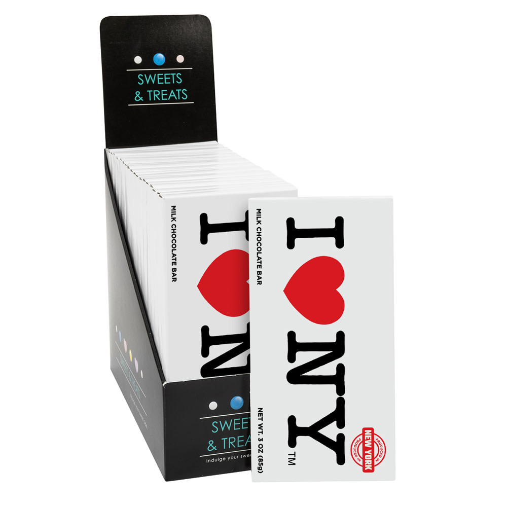 Amusemints I Love NY Milk Chocolate 3 oz Bar | Nassau Candy