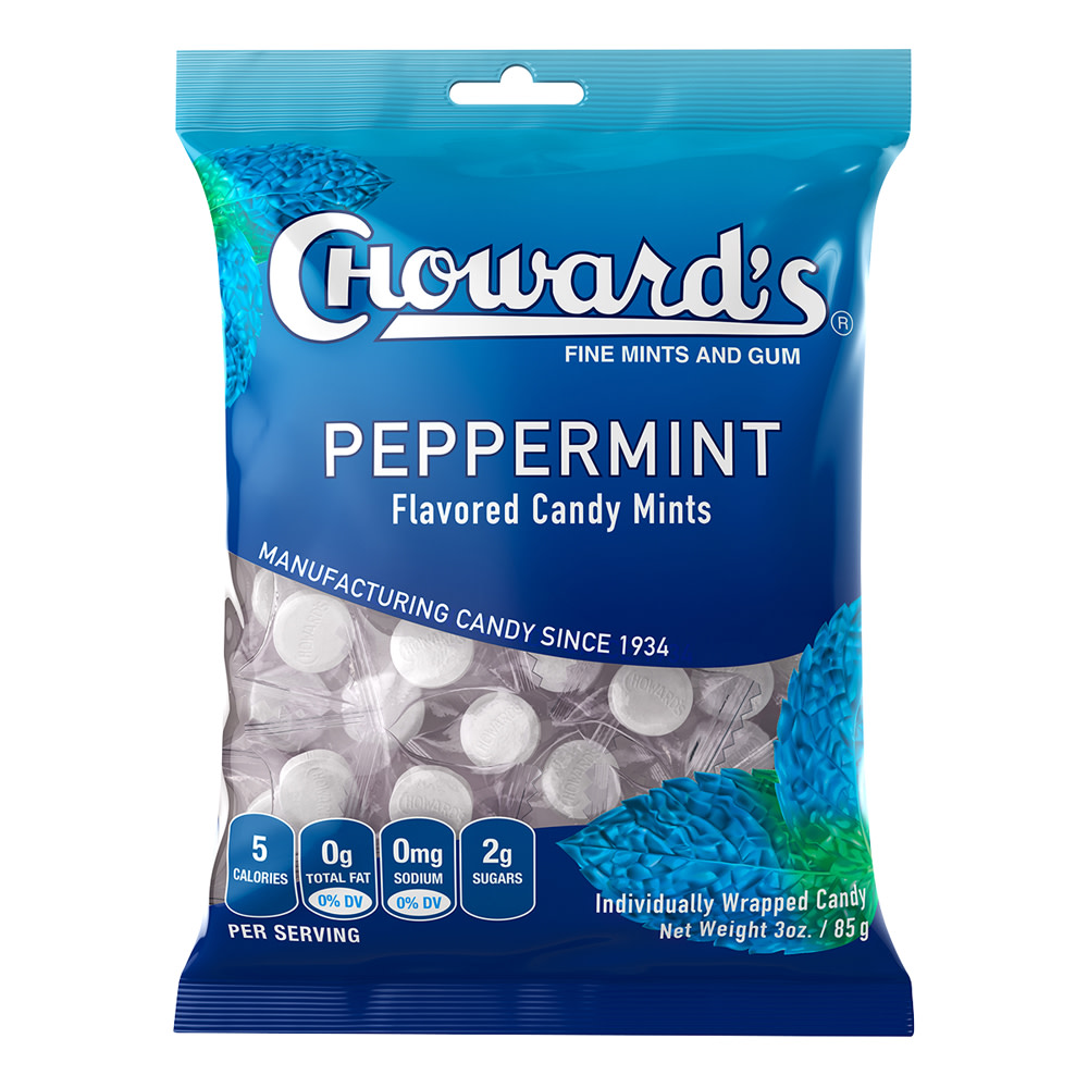 Choward's Peppermint Mints 3 oz Peg Bag | Nassau Candy
