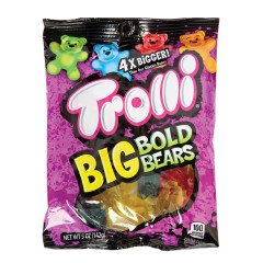 TROLLI GUMMY BIG BOLD BEARS 5 OZ PEG BAG