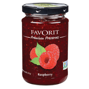 Favorit Raspberry Preserves 12.3 oz Jar | Nassau Candy