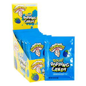 Warheads Sour Blue Raspberry Pop Candy 0.33 oz | Nassau Candy
