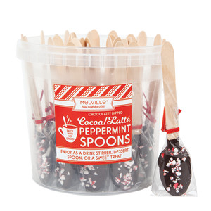 Dark Chocolate Peppermint Dipped Spoons Tub | Nassau Candy