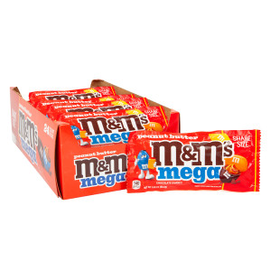 M&M'S Peanut Butter Mega Share Size 2.83 oz Bag | Nassau Candy
