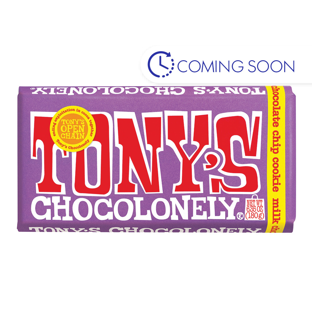 Tony's Chocolonely Milk Chocolate Chip Cookie Bar | Nassau Candy
