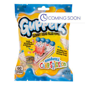 Gupperz Confetti CakeSplosion Gummy 2.54 oz Peg Bag | Nassau Candy