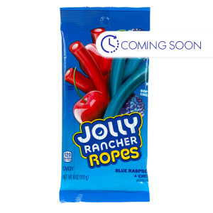 Jolly Rancher - Ropes - Blue Raspberry & Cherry - Peg - 6oz | Nassau Candy