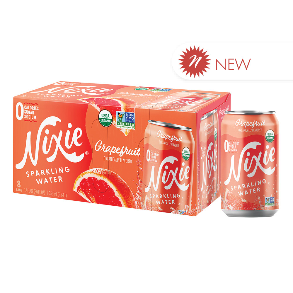 NIXIE ORGANIC SPARKLING GRAPEFRUIT WATER 3 PACK 12 OZ CAM