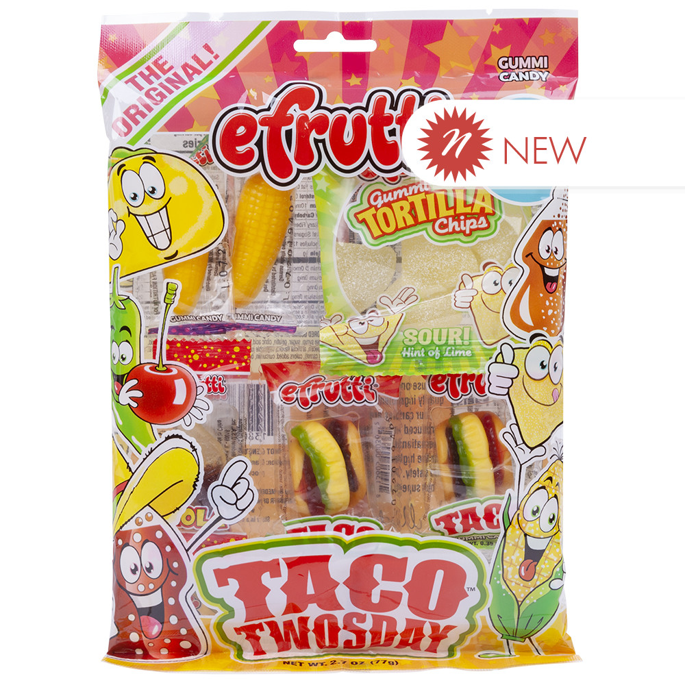 eFrutti Taco Twosday Gummi Candy 2.7 oz Peg Bag | Nassau Candy