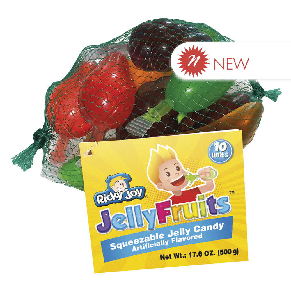 Ricky Joy Jelly Fruits 17.6 oz - 10 Pc Mesh Bag | Nassau Candy