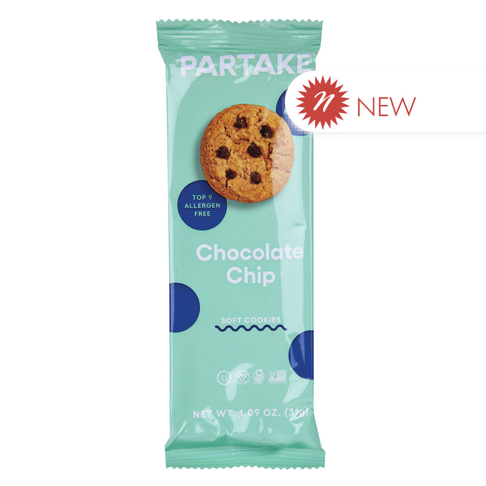 Partake Chocolate Chip Soft Cookies 1.09 oz | Nassau Candy