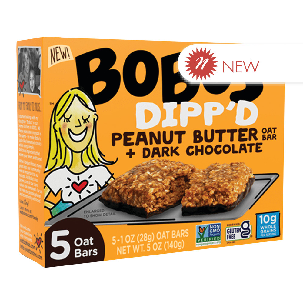 Bobo's Dipp'd Peanut Butter & Dark Chocolate Bar | Nassau Candy