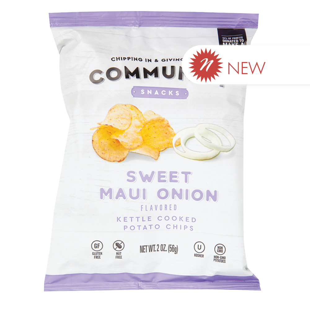 Community Snacks Sweet Maui Onion Chips 2 oz Bag | Nassau Candy