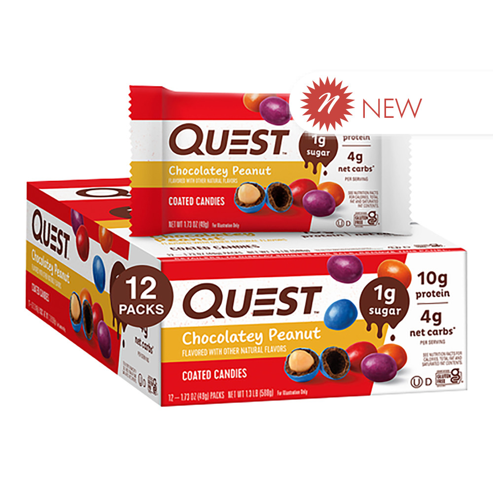 Quest Bar Chocolatey Peanut Candies 1.73 oz | Nassau Candy