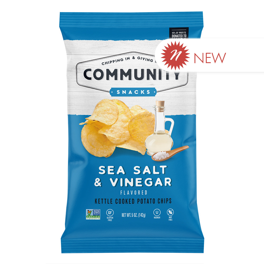 Community Snacks Sea Salt & Vinegar Chips 5 oz Bag | Nassau Candy