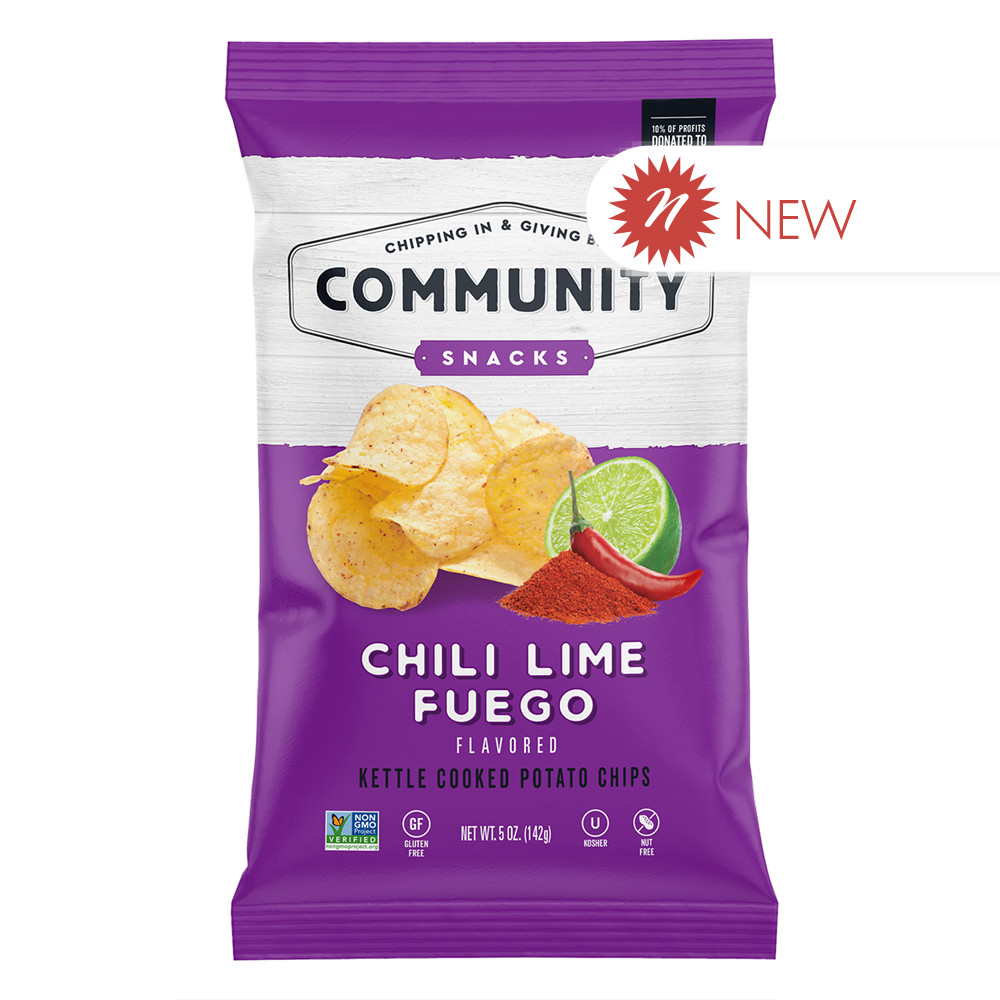 Community Snacks Chili Lime Fuego Chips 5 oz Bag | Nassau Candy