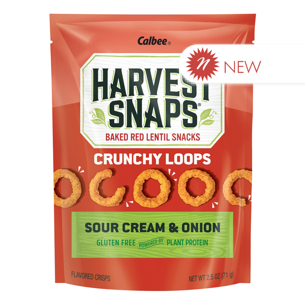 Calbee Harvest Snaps Crunchy Loops Sour Cream and Onion | Nassau Candy