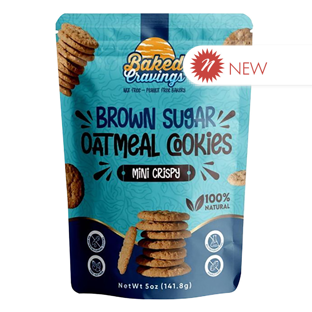 Baked Cravings Mini Crispy Brown Sugar Cookies 5 Oz Bag | Nassau Candy