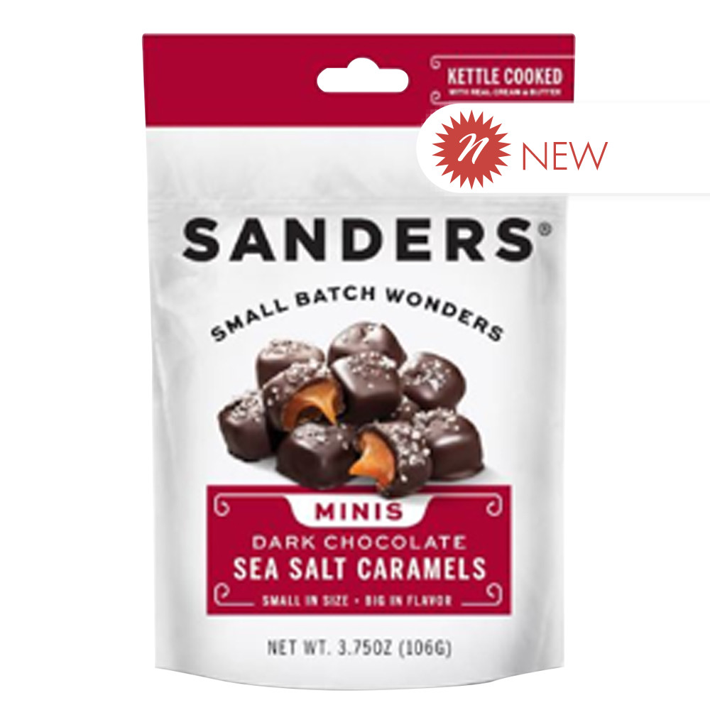 Sanders Dark Chocolate Sea Salt Caramel Mini Bites Bag | Nassau Candy