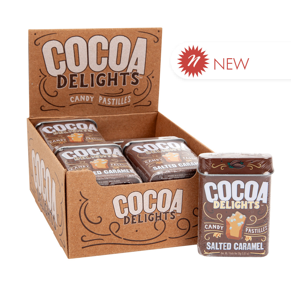 Cocoa Delights Salted Caramel 1.07 oz Tin | Nassau Candy
