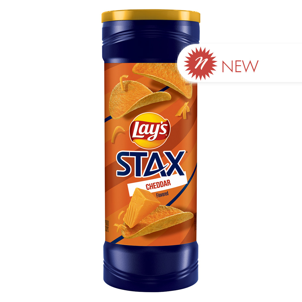 Lay's STAX Cheddar 5.75 oz Canister | Nassau Candy
