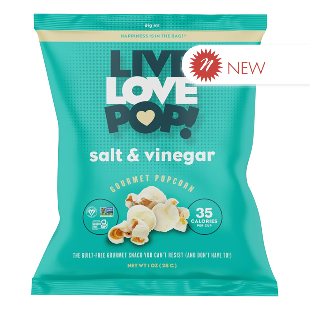Live Love Pop! Salt & Vinegar Gourmet Popcorn 1 oz Bags | Nassau Candy