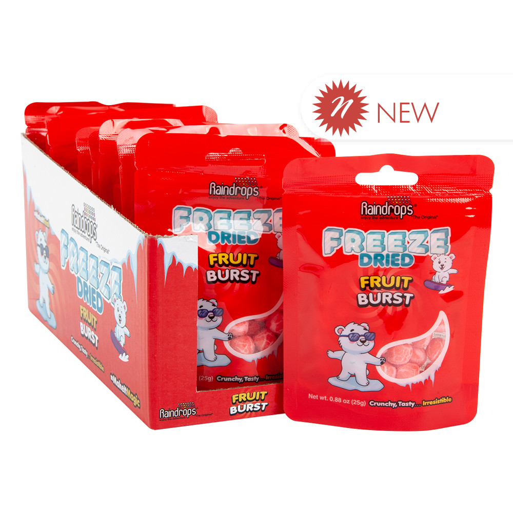 Raindrops Fruit Burst Freeze Dried 0.88 oz Mini Peg Bag | Nassau Candy