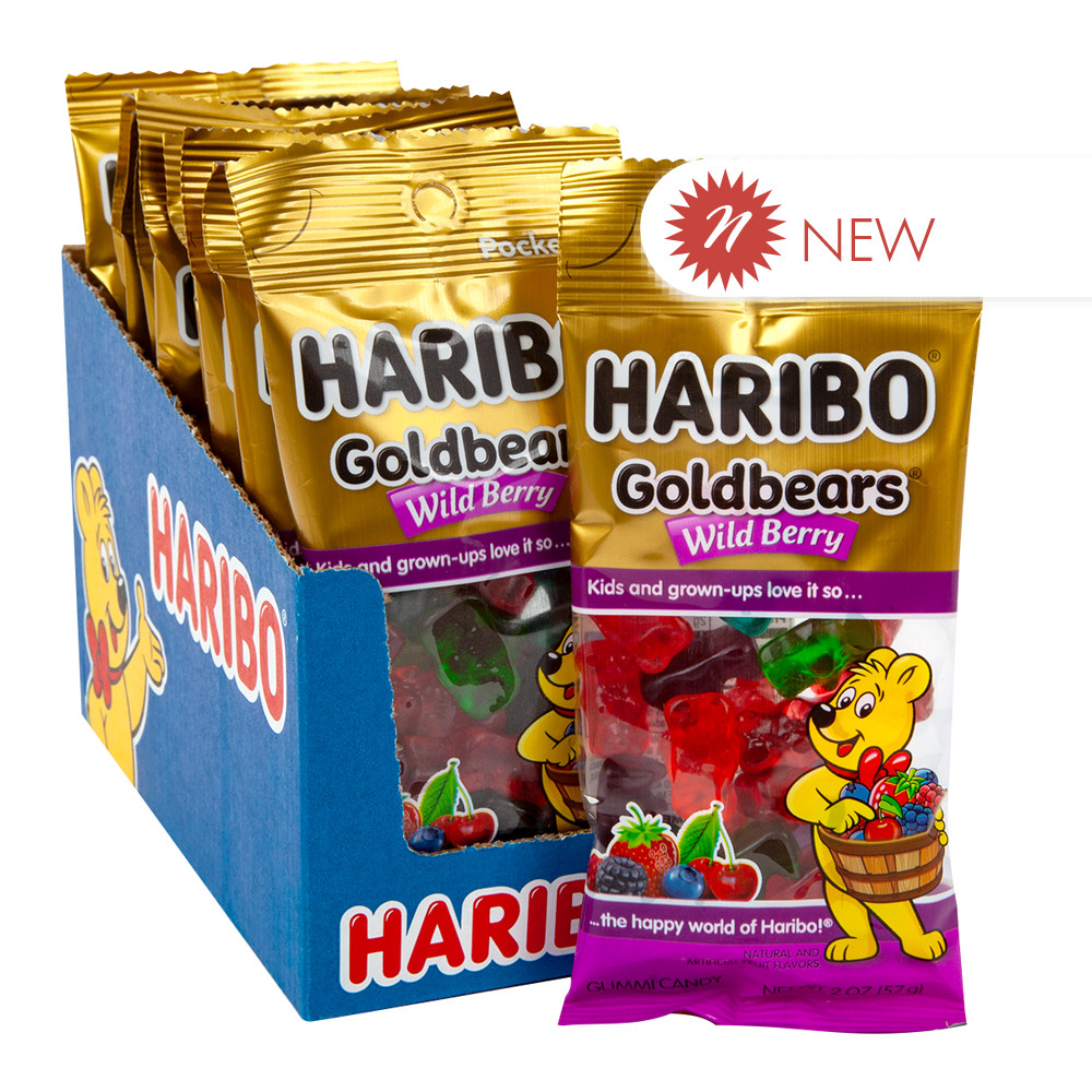 Haribo Wild Berry Goldbears 2 oz Peg Bag | Nassau Candy