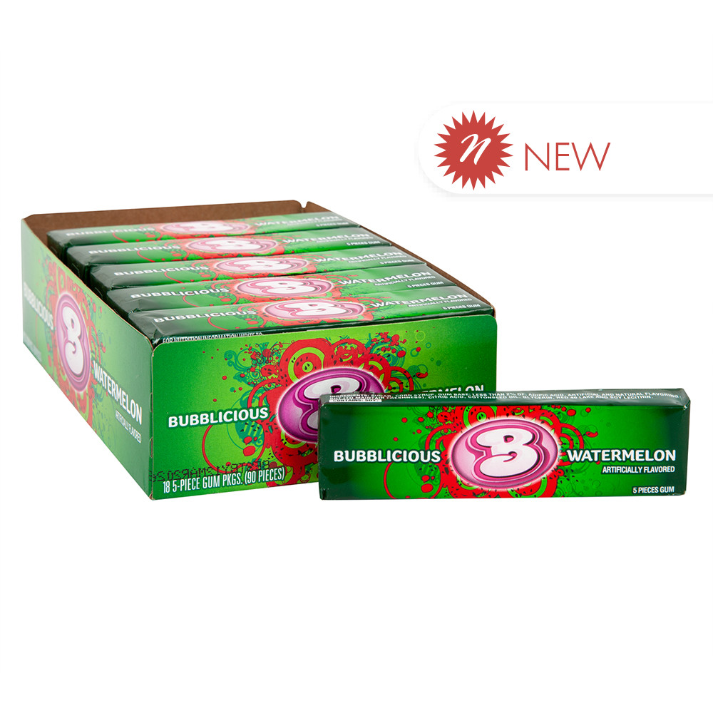 Bubblicious Watermelon Gum | Nassau Candy