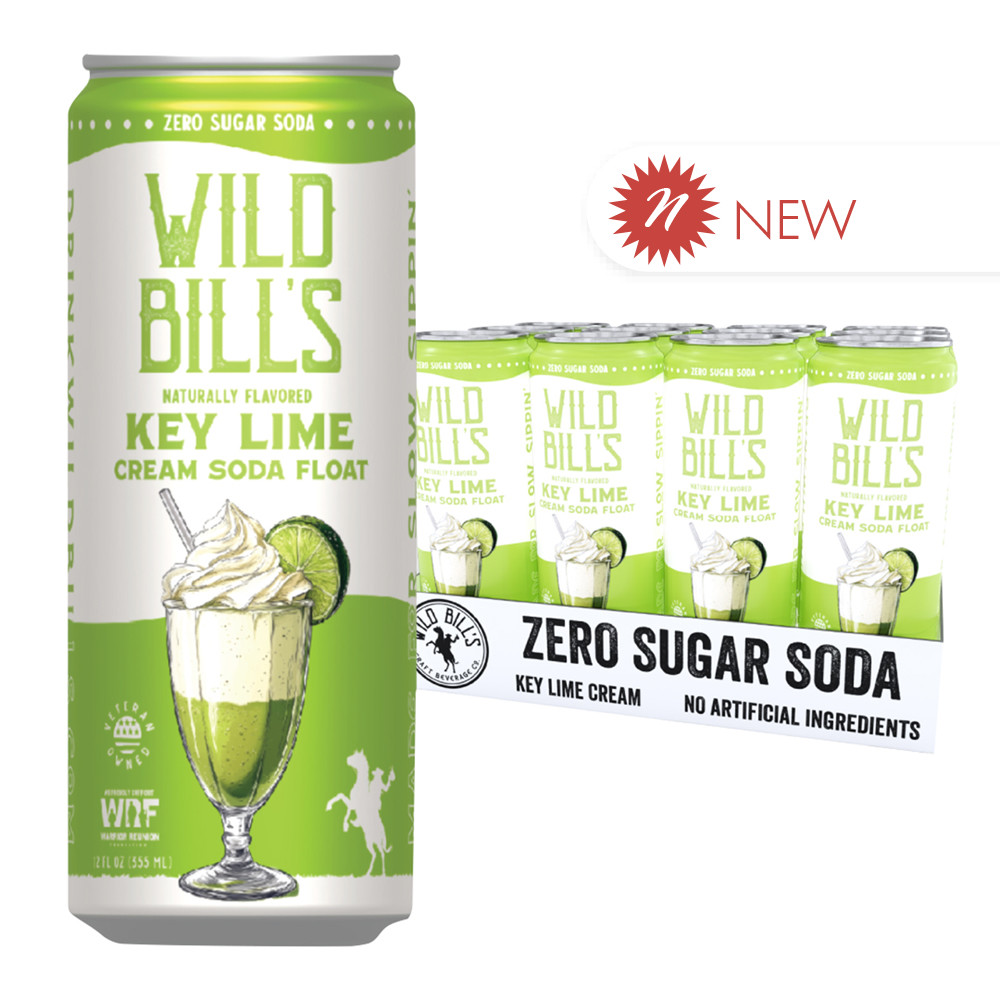 Wild Bill's Zero Sugar Key Lime Cream Soda Float Can | Nassau Candy