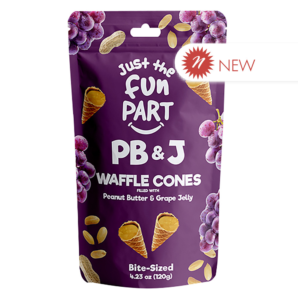 Just The Fun Part - Mini Cones Pb&grape - 4.23oz - Pk6 | Nassau Candy