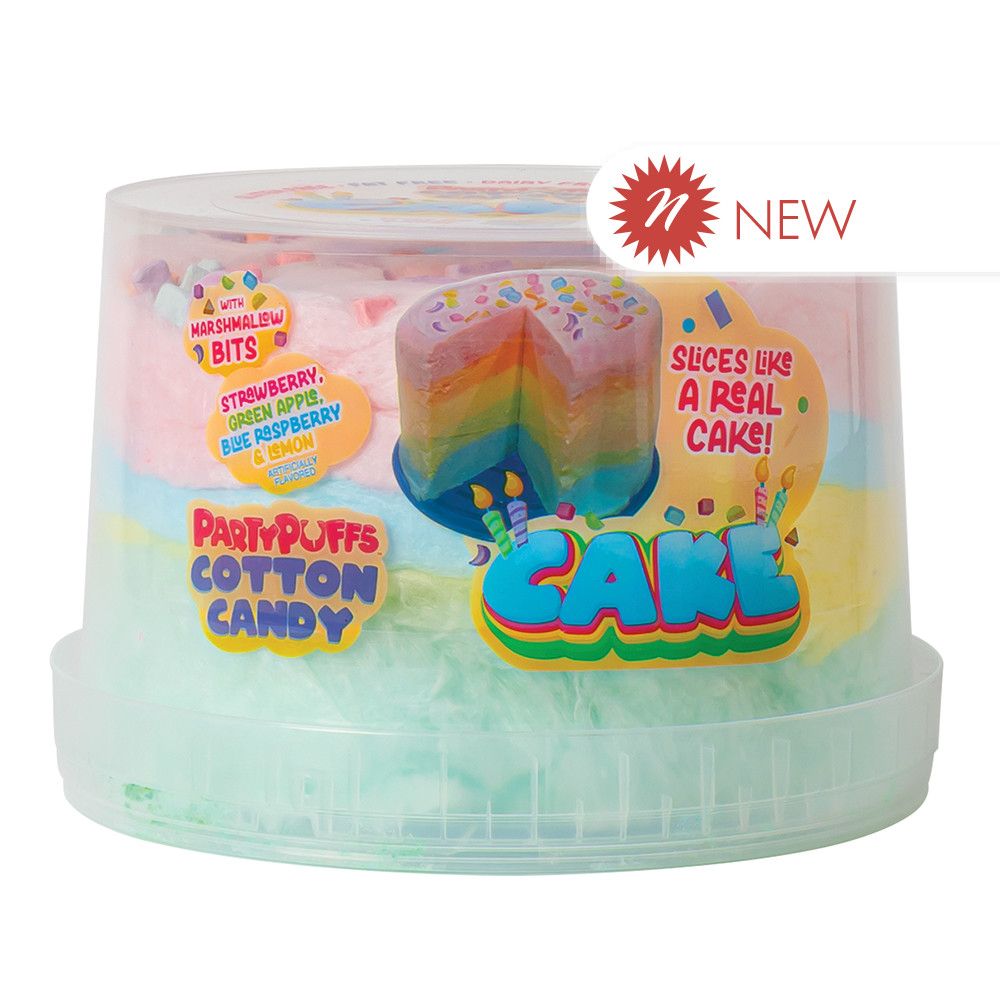 Party Puffs Cotton Candy Cake 4.2 oz Tub | Nassau Candy