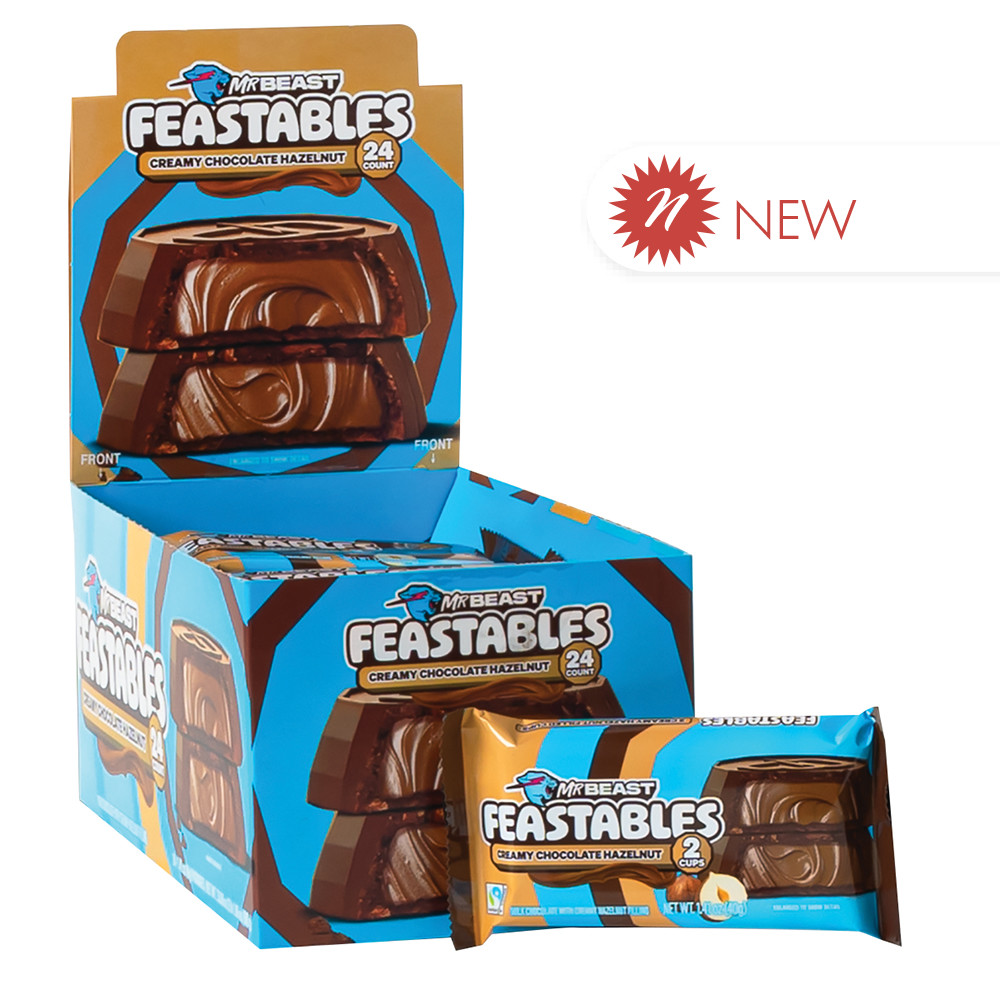 MrBeast Feastables Chocolate Hazelnut Cups | Nassau Candy