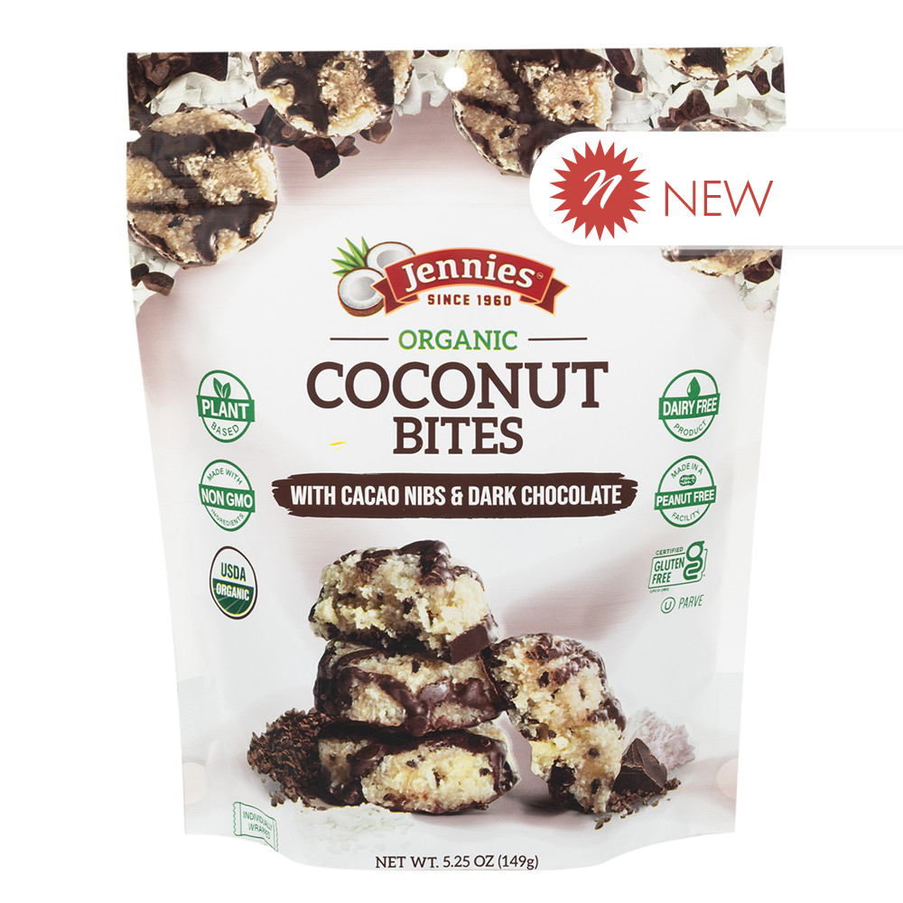 Jennie's - Organic Coconut Bites Cacao - 5.25oz | Nassau Candy