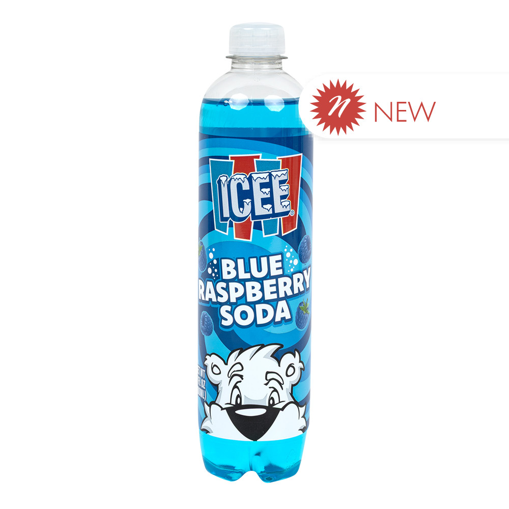 ICEE Blue Raspberry Soda 17 oz Bottle | Nassau Candy
