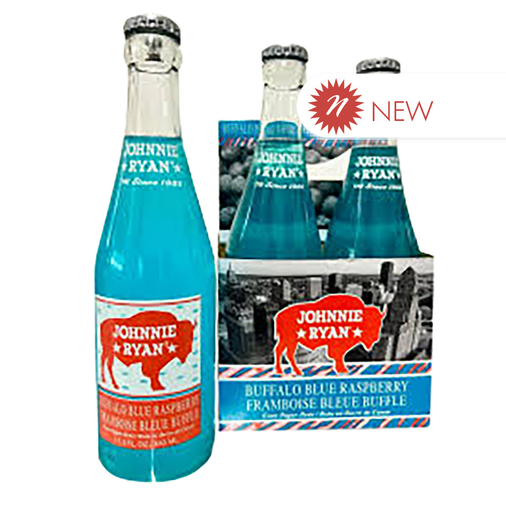 Johnnie Ryan Buffalo Blue Raspberry Soda Bottle | Nassau Candy