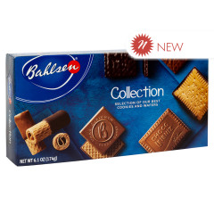 Imported luxury chocolate, European cookies, biscuits, and wafers